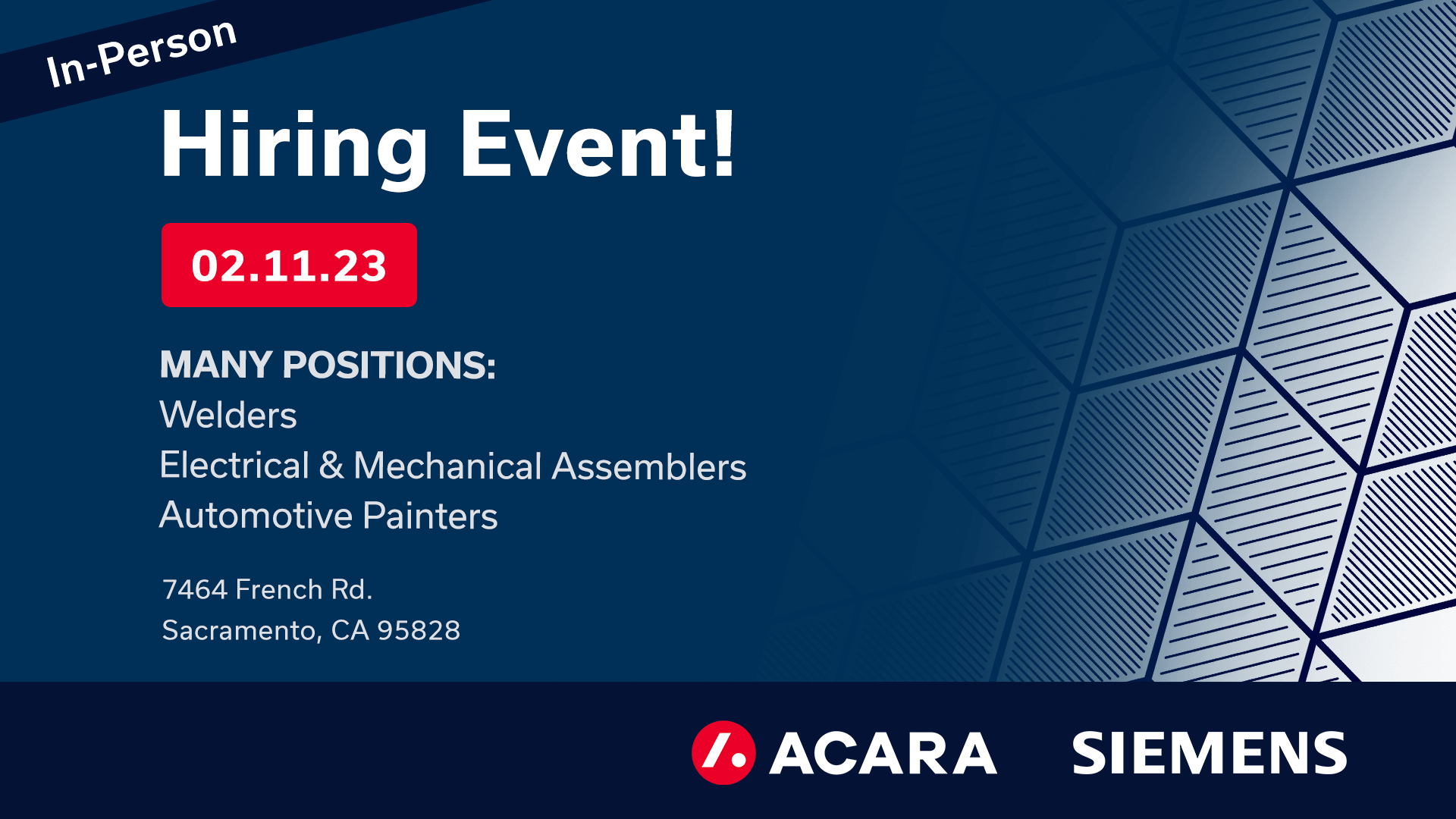 Hiring Event in Sacramento, CA | Acara Solutions | Apply Today